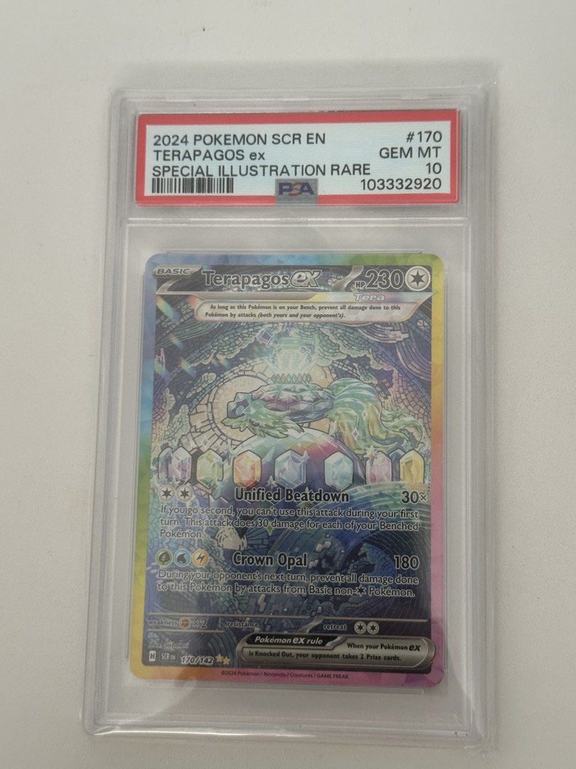 2024 Pokemon Terapagos EX #170 Special Illustration Rare PSA 10 ...