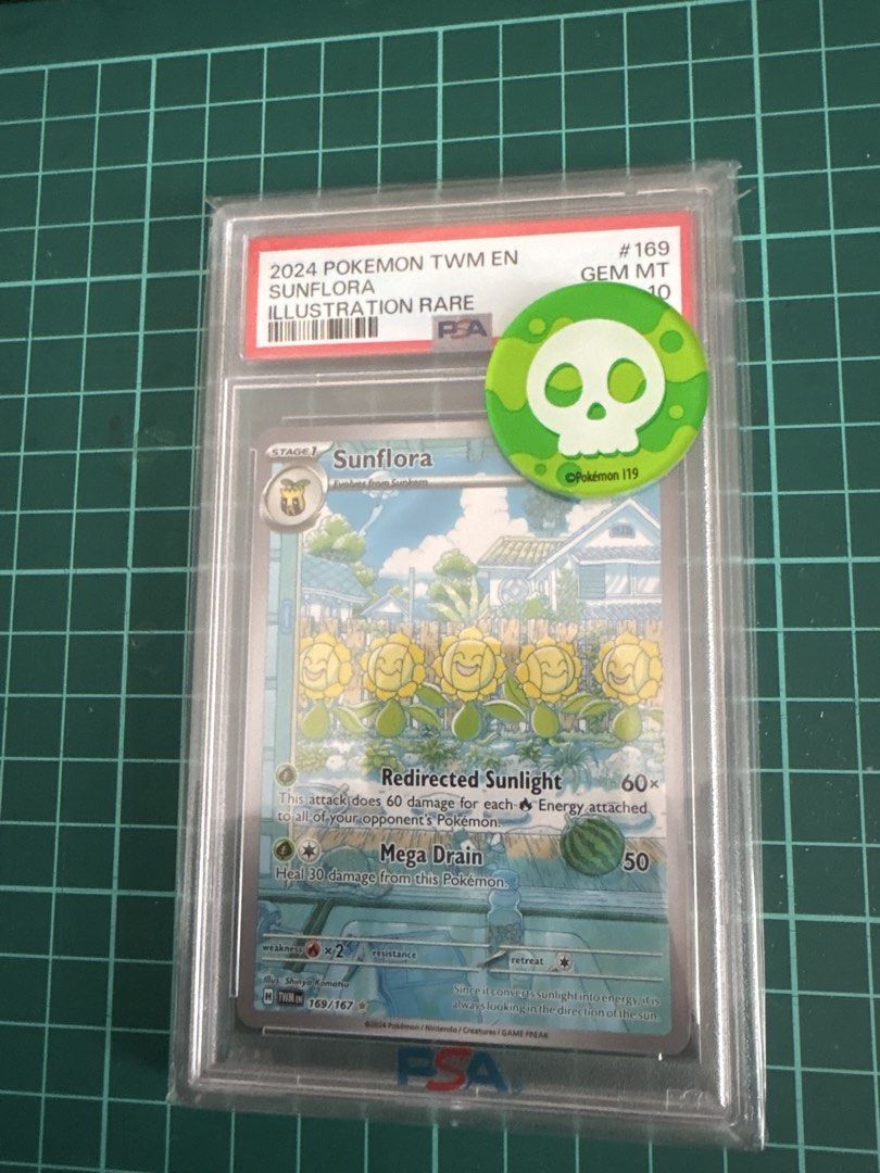 2024 Pokemon TWM EN Sunflora Illustration Rare PSA 10, Hobbies & Toys ...