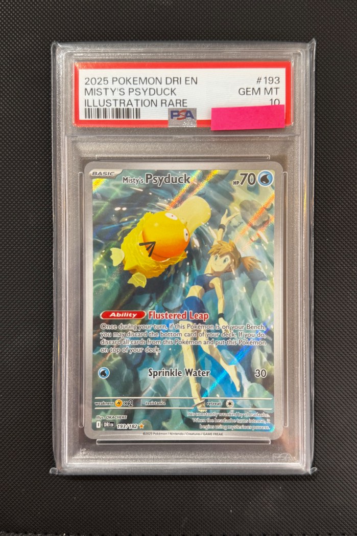2025 Pokemon Misty's Psyduck Illustration Rare PSA 10, Hobbies & Toys ...