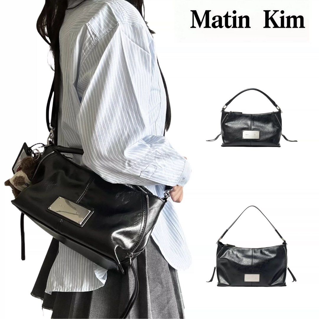(實物圖) 韓國 Matin Kim SIDE ZIPPER SHOULDER BAG 側邊拉鍊單肩包, 女裝, 手袋及銀包, 單肩包 ...