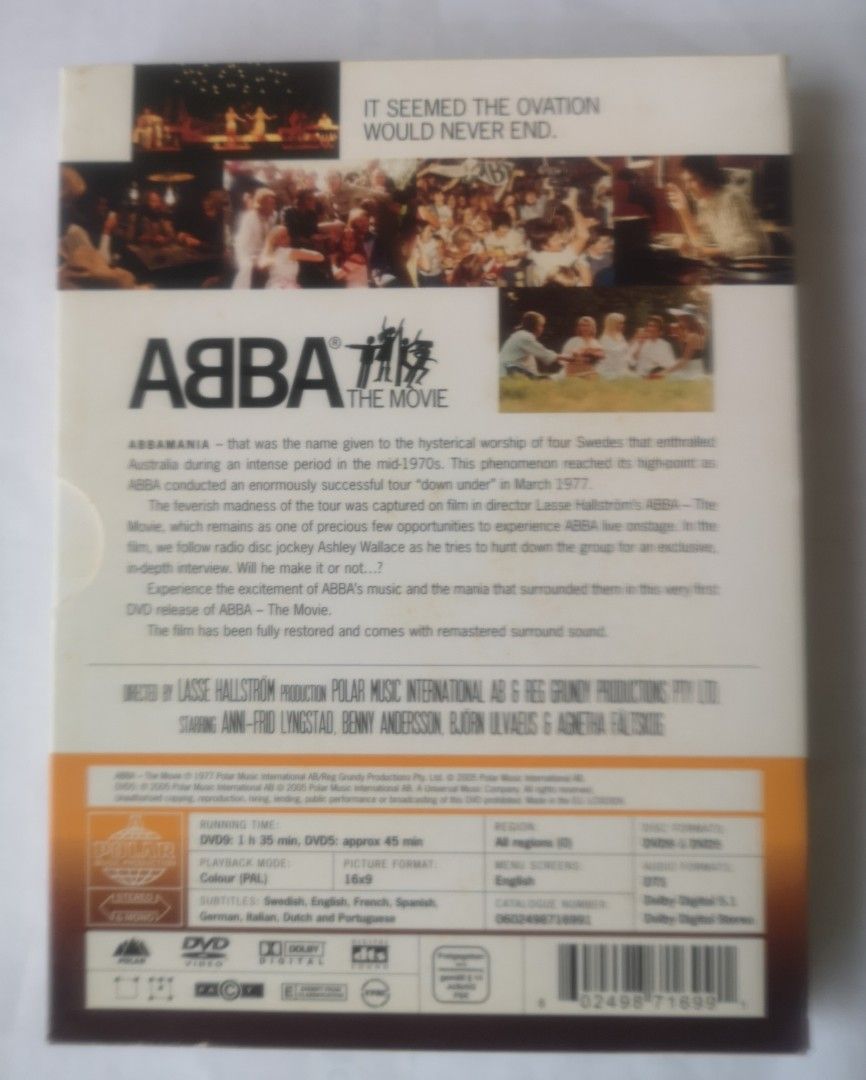 ABBA The Movie Limited Special Edition DVD, Hobbies & Toys, Music ...