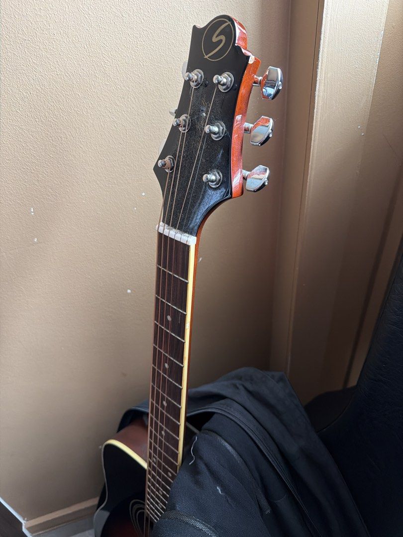 Acoustic Guitar with 'S' Logo, Hobbies & Toys, Musical Instruments on ...
