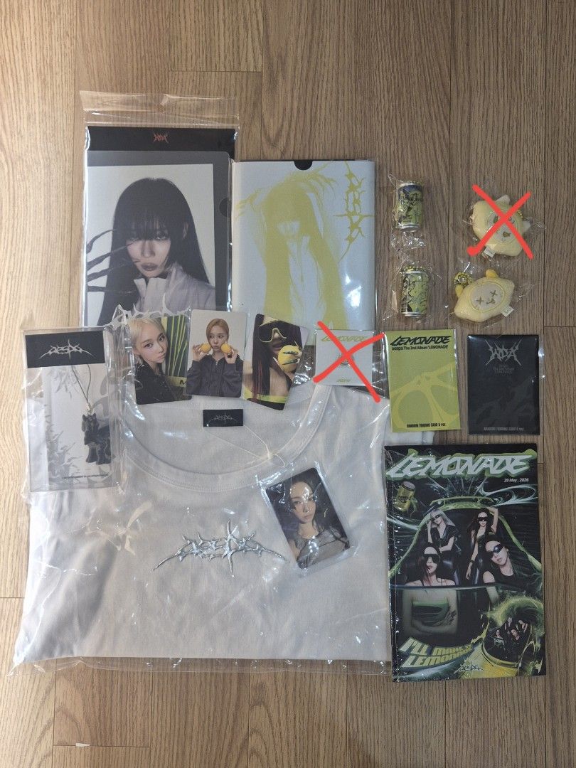 Aespa lemonade pop up week merch shirt photocard pc keyring, Hobbies ...