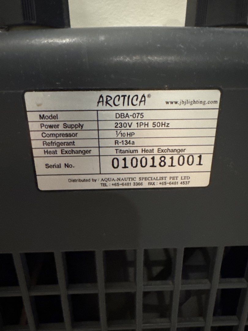 Arctica DBA-075 Titanium Chiller, Pet Supplies, Homes & Other Pet ...