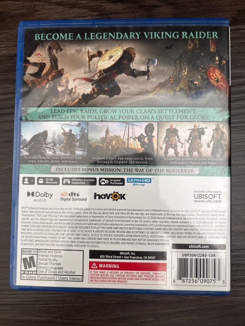 Assassin's Creed Valhalla PS4 Game, Video Gaming, Video Games ...