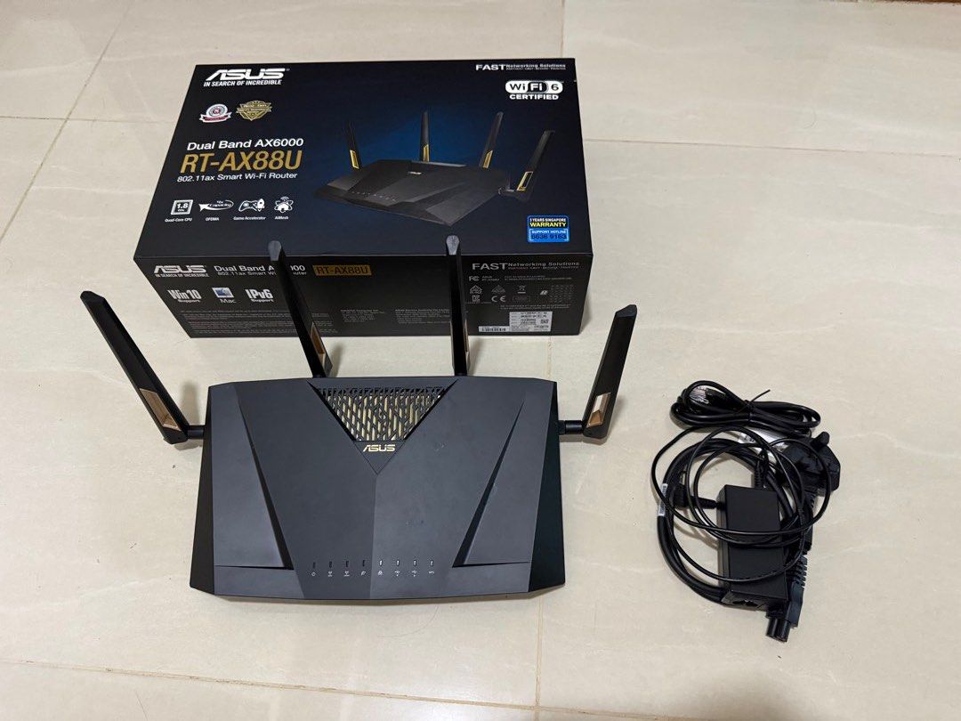 ASUS RT-AX88U Dual Band AX6000 Wi-Fi Router, Computers & Tech, Parts ...