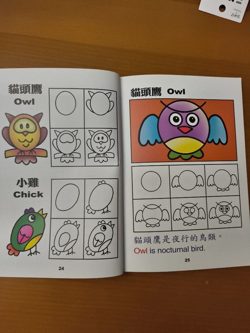 Bilingual Drawing Book: Paradise of Birds, Hobbies & Toys, Books ...