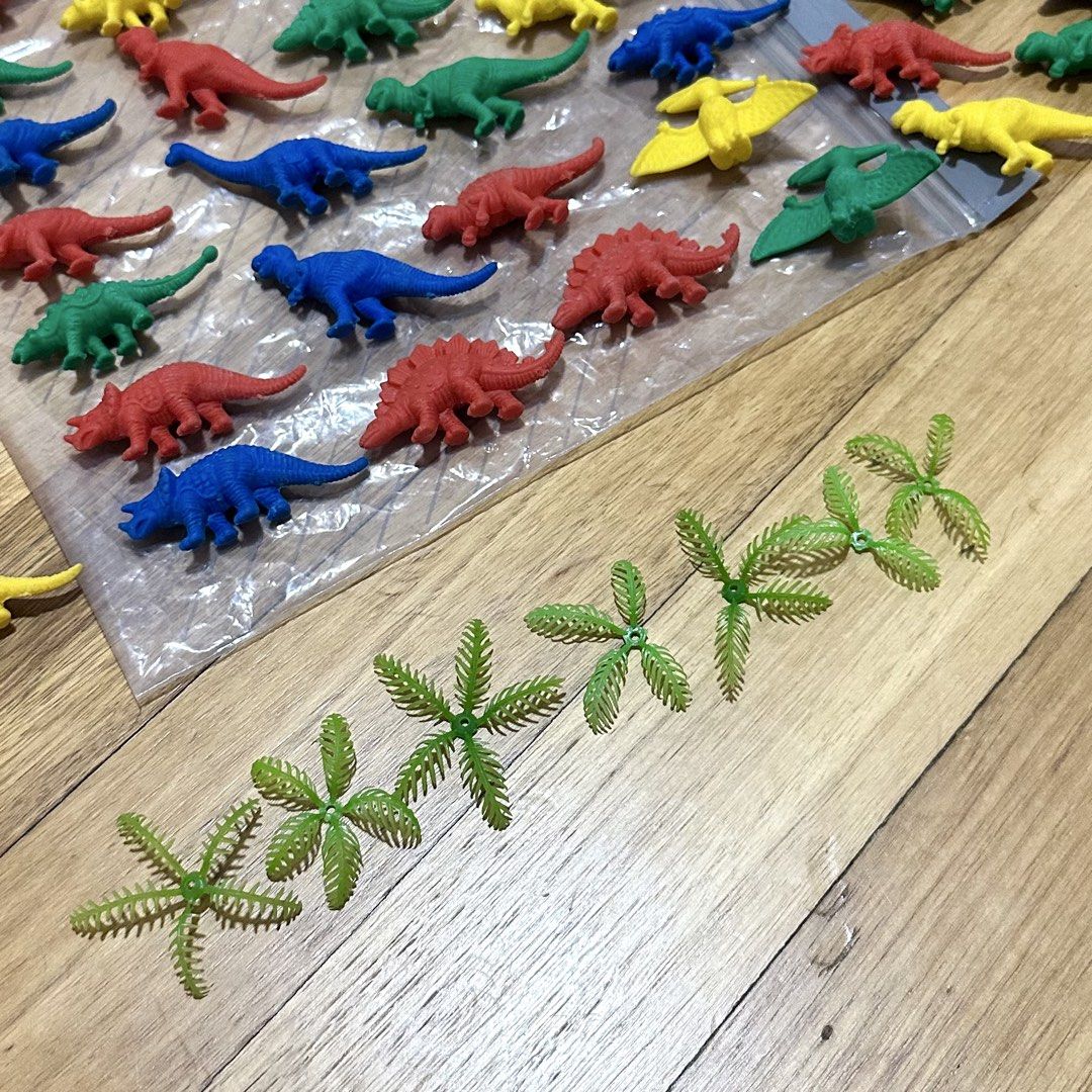 [61 pieces for $8] Colourful Rubber Dinosaur Children’s Toys Playtime ...