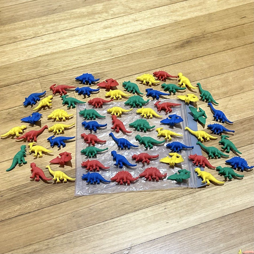 [61 pieces for $8] Colourful Rubber Dinosaur Children’s Toys Playtime ...