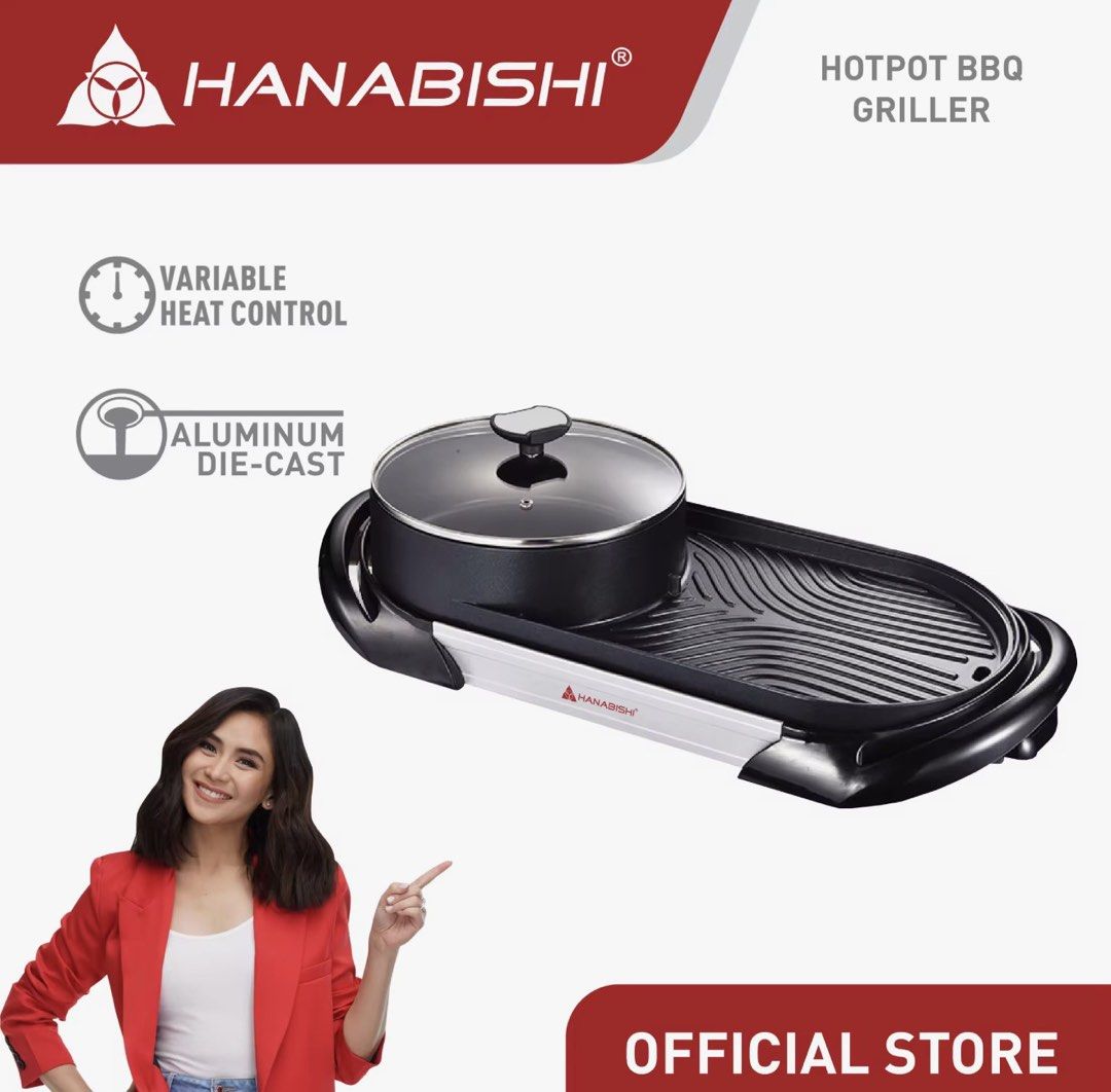 Hanabishi Hotpot BBQ Griller HHOTPOTBBQ-200 | Samgyupsal Grill | Hotpot ...