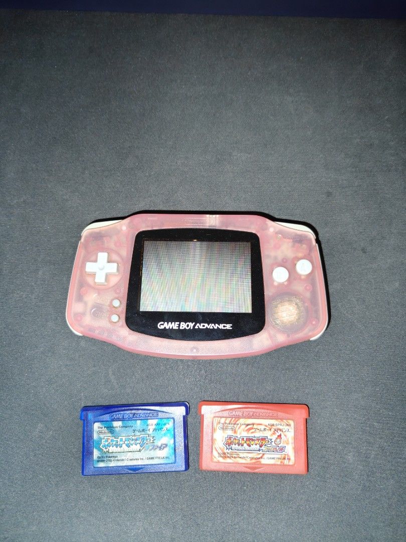 Japanese Game Boy Advance with Pokemon FireRed and Sapphire (SLIGHTLY ...