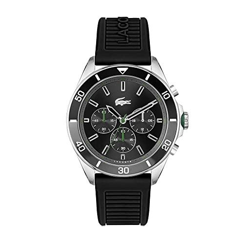 Lacoste Men's Stainless Steel Quartz Watch with Silicone Strap, Men's ...