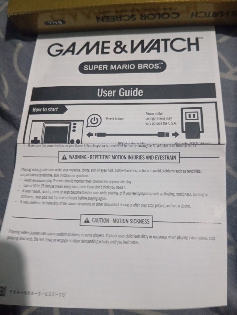 Nintendo Game & Watch Super Mario Bros. Color Screen, Video Gaming ...