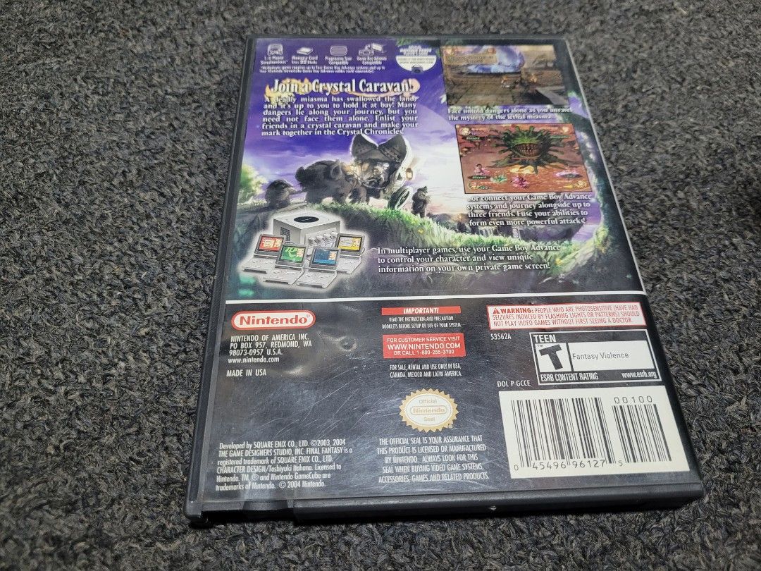 Nintendo GameCube Final Fantasy Crystal Chronicles Square Enix, Video ...