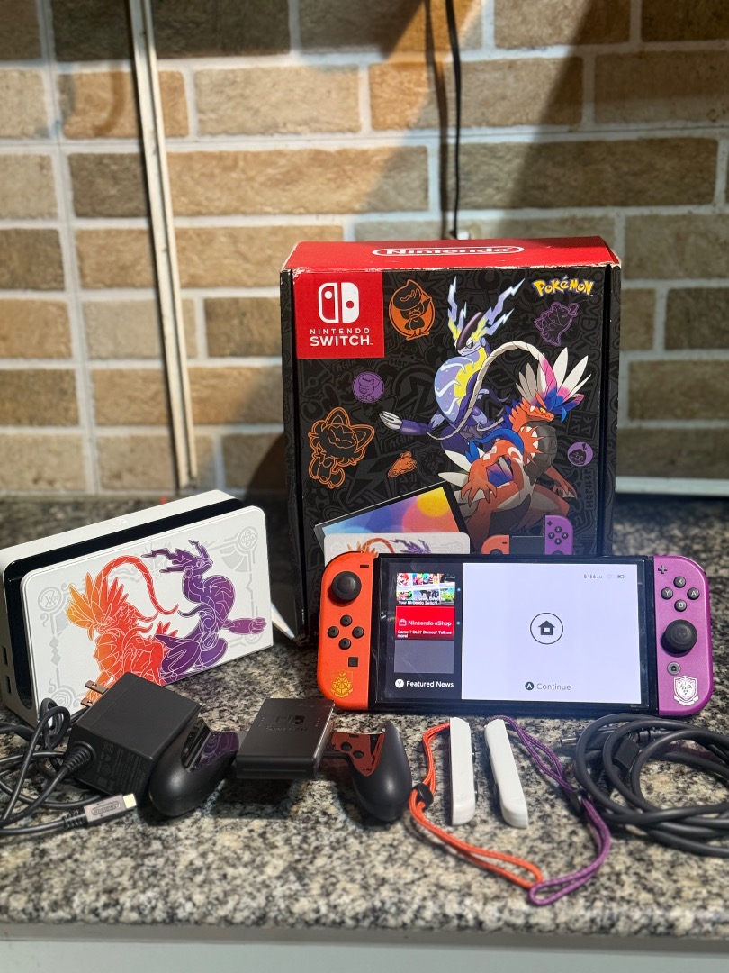 Nintendo Switch OLED (Pokemon Scarlet Violet Edition), Video Gaming ...