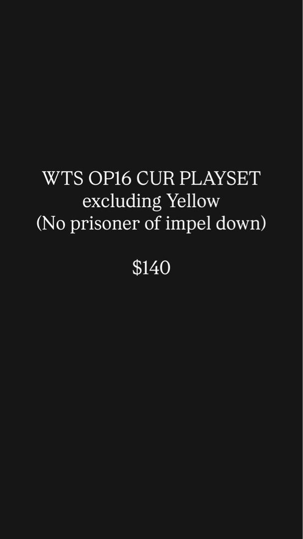 $110 UPDATED PRICE One Piece Trading Card TCG OP16 CUR Without Yellow ...