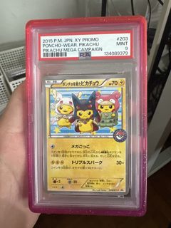 2016 P.M. JPN. XY PROMO Poncho-Wear Pikachu Cards (PSA 9), Hobbies ...