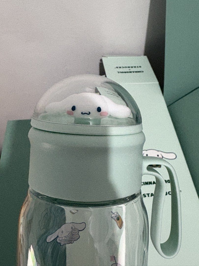 Starbucks Cinnamoroll Glass Water Bottle with Box, Furniture & Home ...