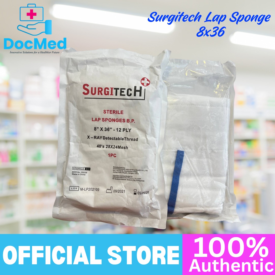 SURGITECH LAP SPONGE 8X36, Health & Nutrition, Medical Supplies & Tools ...
