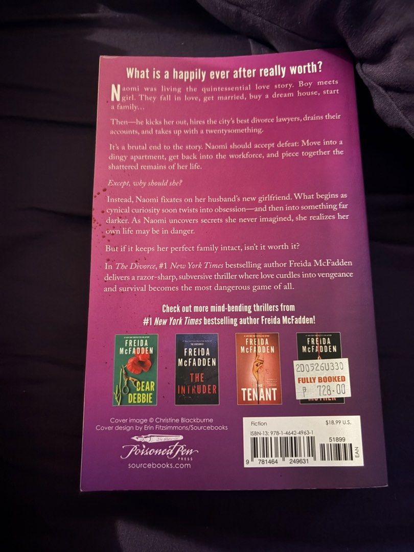 The Divorce by Freida McFadden - Thriller Novel, Hobbies & Toys, Books ...
