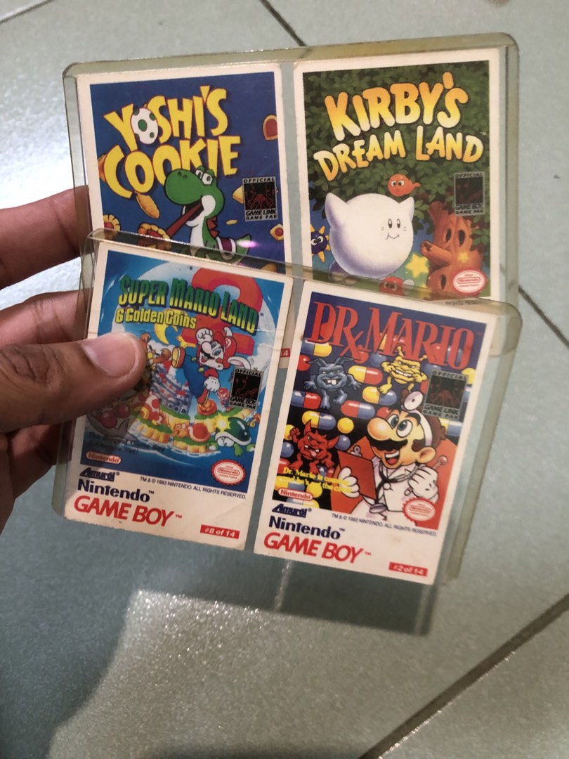 Vintage Nintendo Gameboy collectible promotional cards, Video Gaming ...