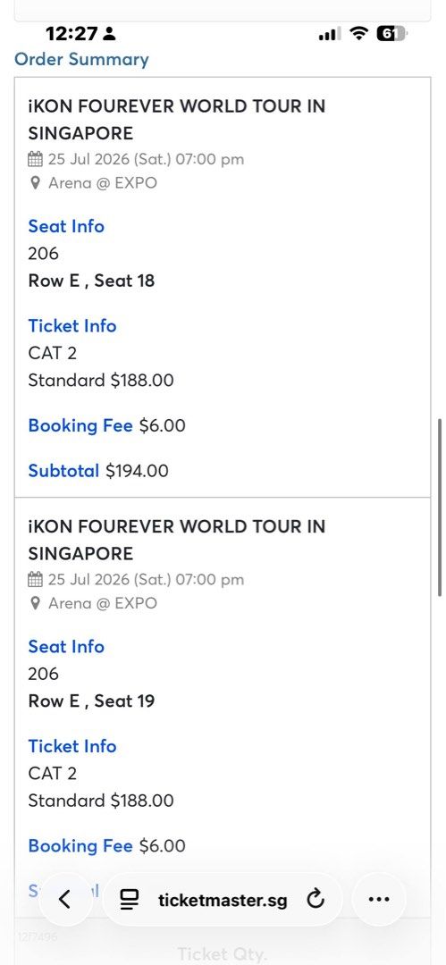 iKON FourEver World Tour Singapore 2026 Tickets, Tickets & Vouchers ...