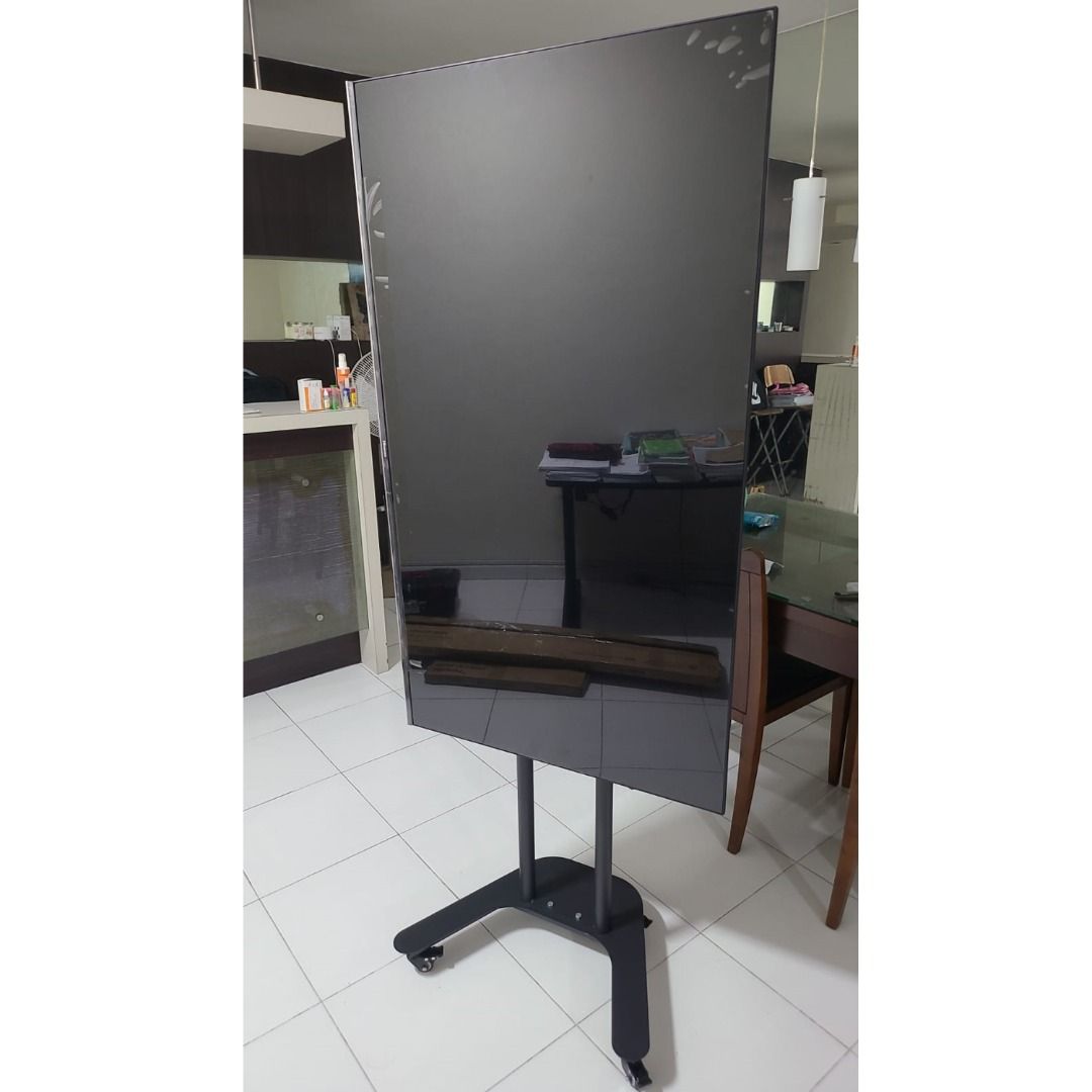 (5200)32-47" Rotate portrait/vertical exchagne TV mobile stand with ...