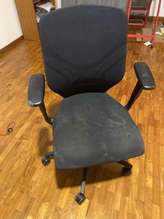 Office Chair with Armrests - Black and Blue, Furniture & Home Living ...