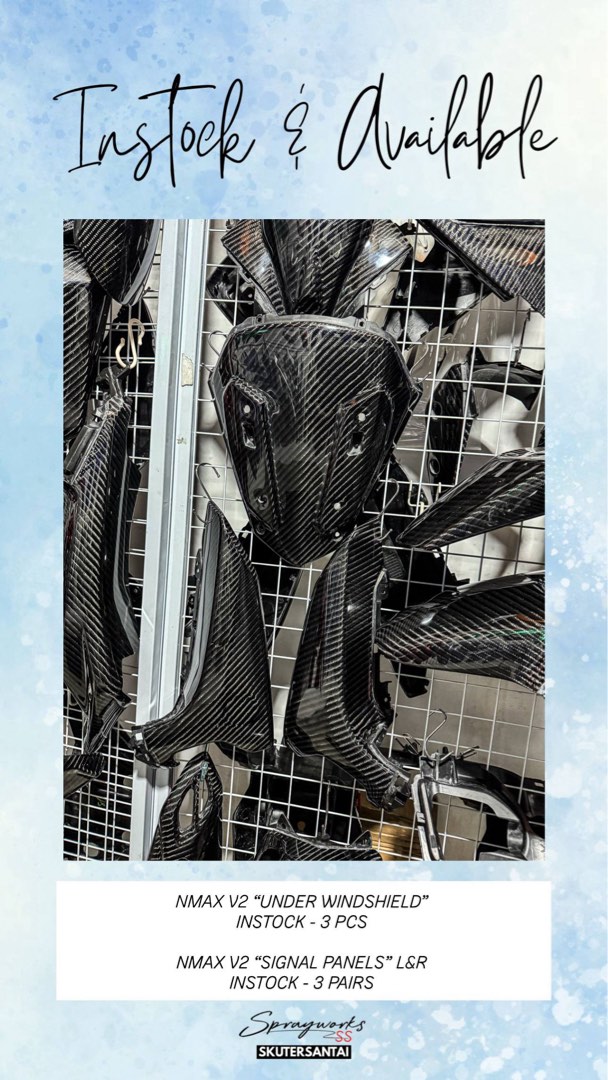 Yamaha Nmax V2 Carbon Fiber Parts, Motorcycles, Motorcycle Accessories ...