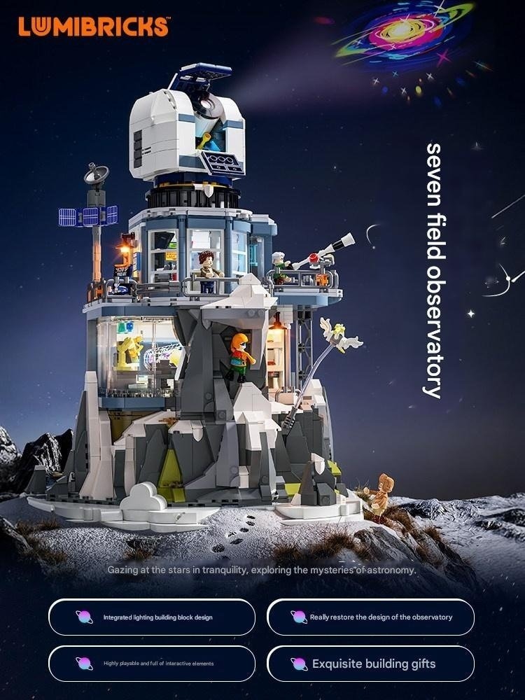 Lumibricks - Cliff Observatory LED Building Block Model with Lights ...