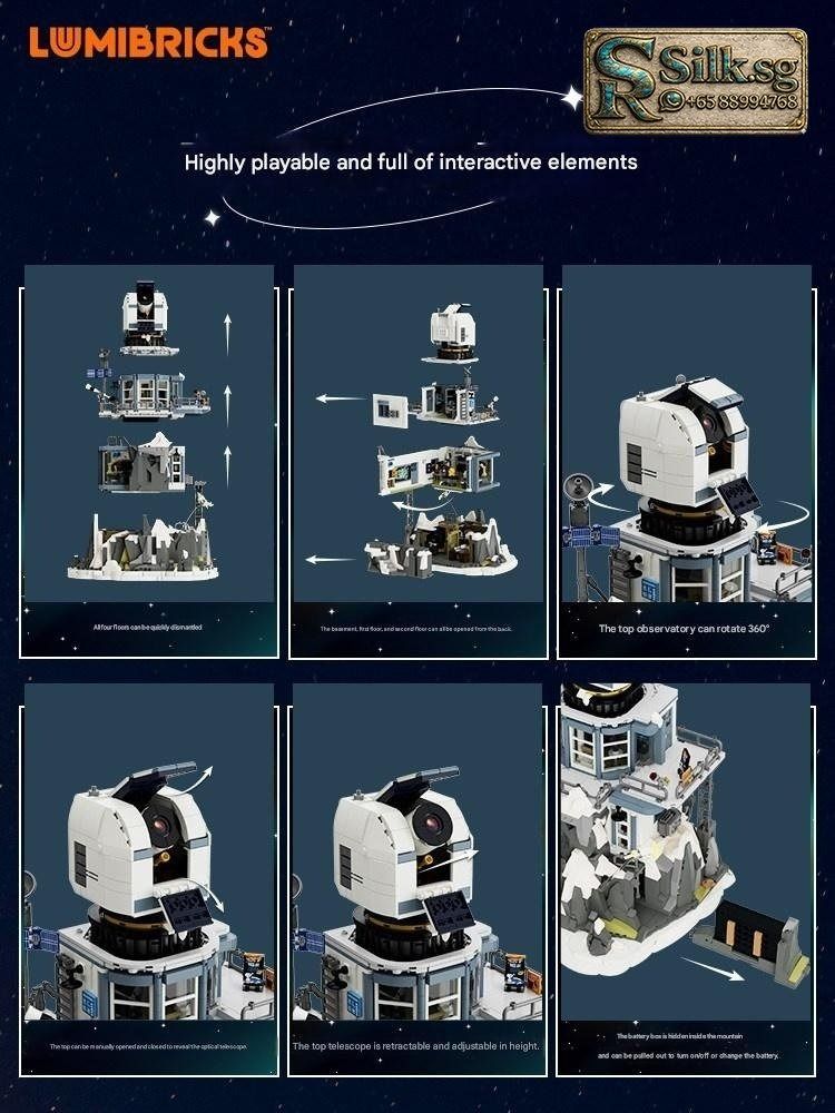 Lumibricks - Cliff Observatory LED Building Block Model with Lights ...
