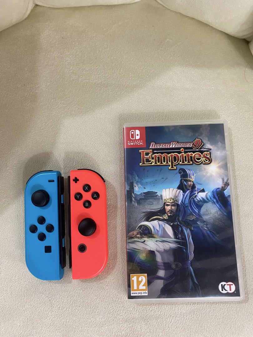 Nintendo Switch Joy-Cons (Blue/Red) & Dynasty Warriors 9 Empires Game ...