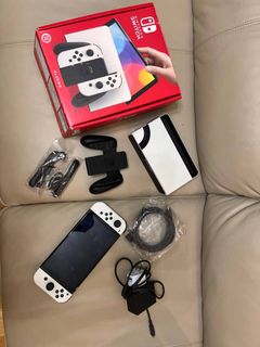 Nintendo Switch OLED Model White Console, Video Gaming, Video Game ...