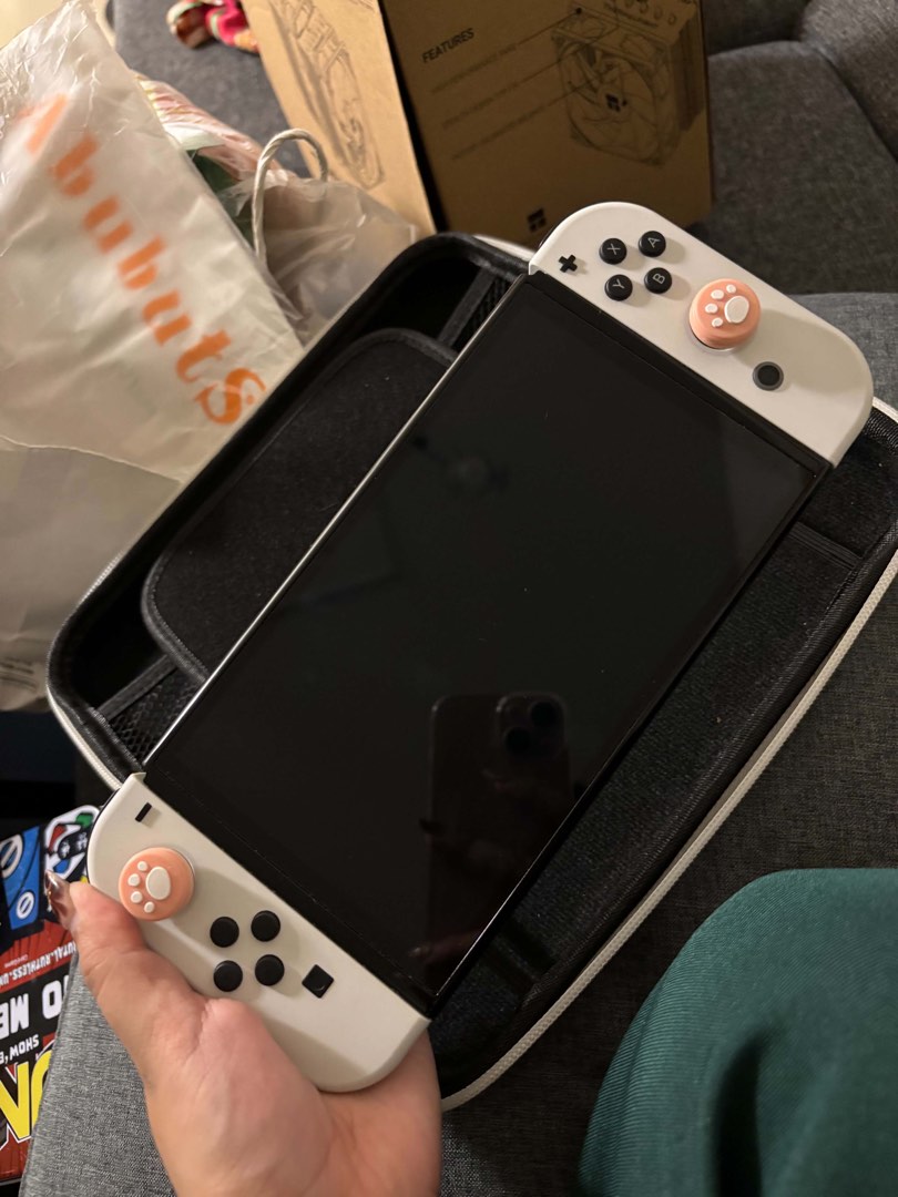 Nintendo Switch OLED Model White Console with Accessories, Video Gaming ...