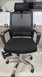 Black Mesh Ergonomic Office Chair with Headrest, Furniture & Home ...