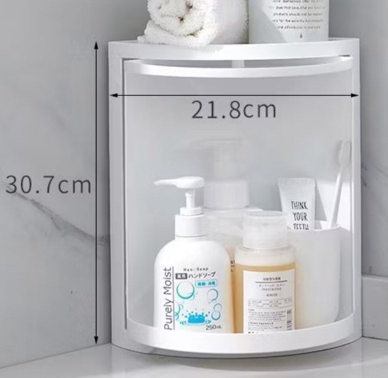 White Corner Bathroom Shelf Organizer, Furniture & Home Living ...