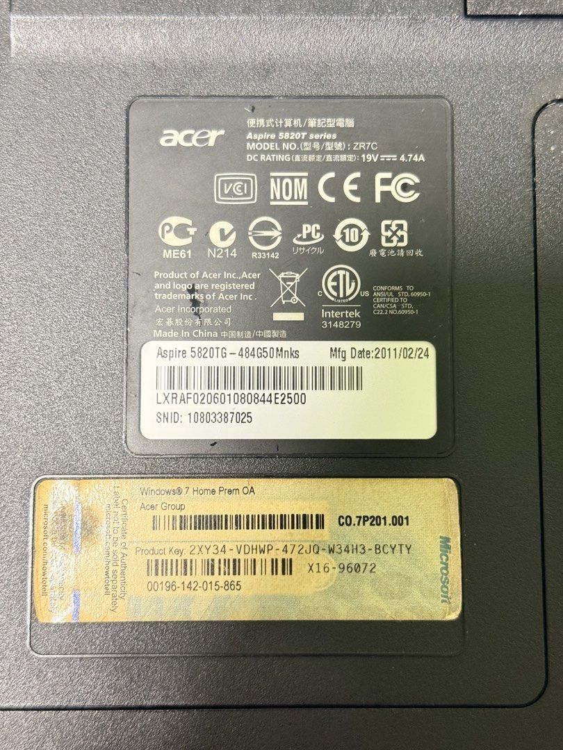 Acer Aspire 5820T Laptop, Computers & Tech, Laptops & Notebooks on ...
