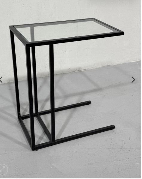 Black Metal and Glass Side Table, Furniture & Home Living, Furniture ...