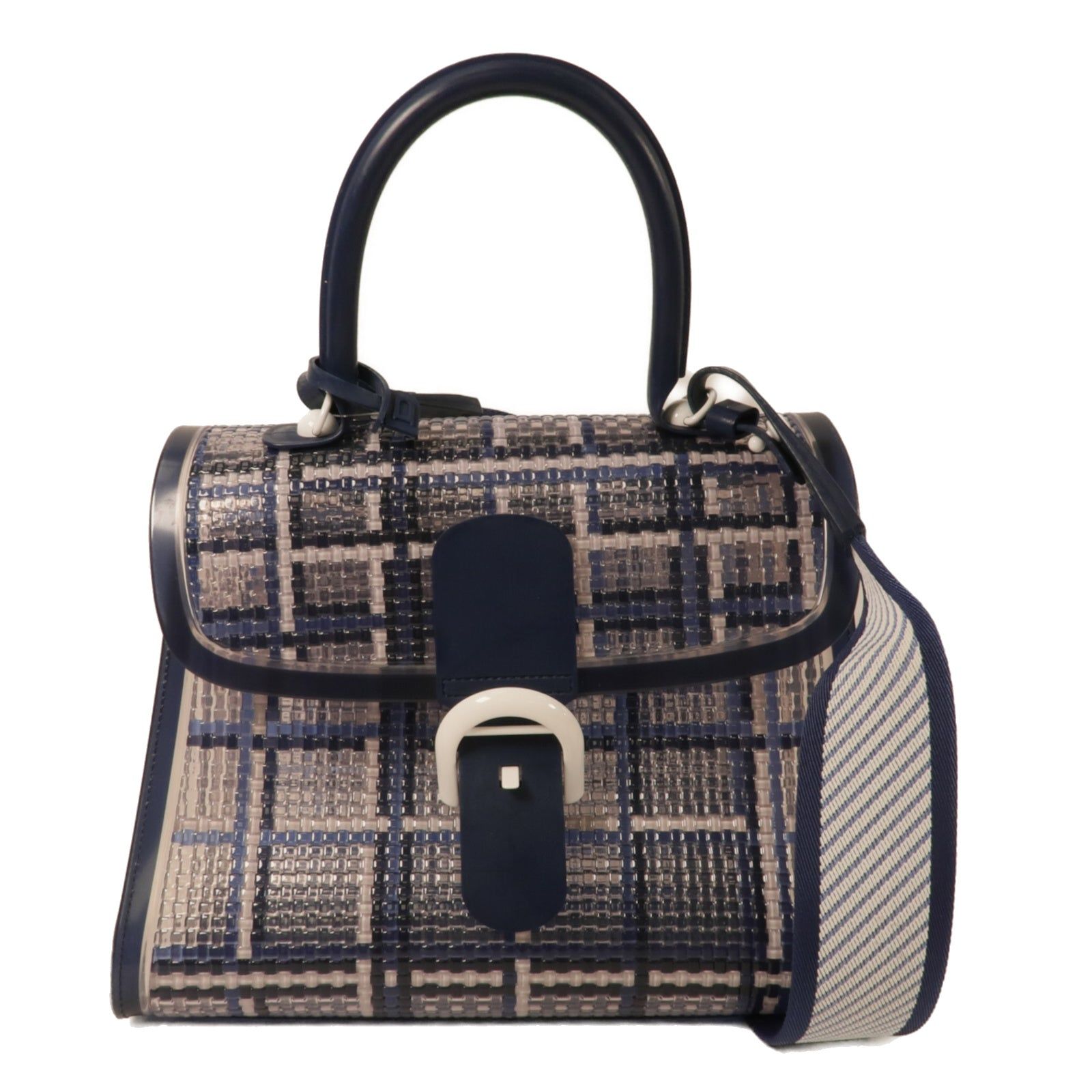 Delvaux PVC Brillant Dreamer MM x PVC 2wayShoulder Bag Navy, Luxury ...