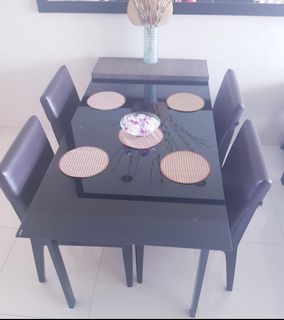 Lorenzo Tempered Glass Dining Table, Furniture & Home Living, Furniture ...