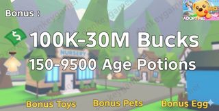 adopt me selling pilot gull, free age potions and bucks CHEAPEST, Video ...