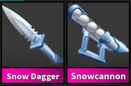 Murder Mystery 2 | Snow Set | Snowcannon and Snow Dagger, Video Gaming ...