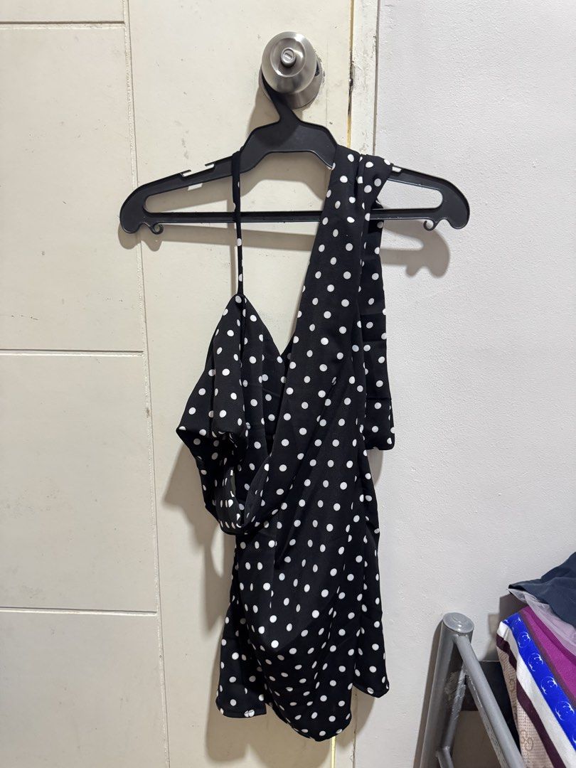 Premium Bkk Polka Top, Women's Fashion, Tops, Blouses on Carousell