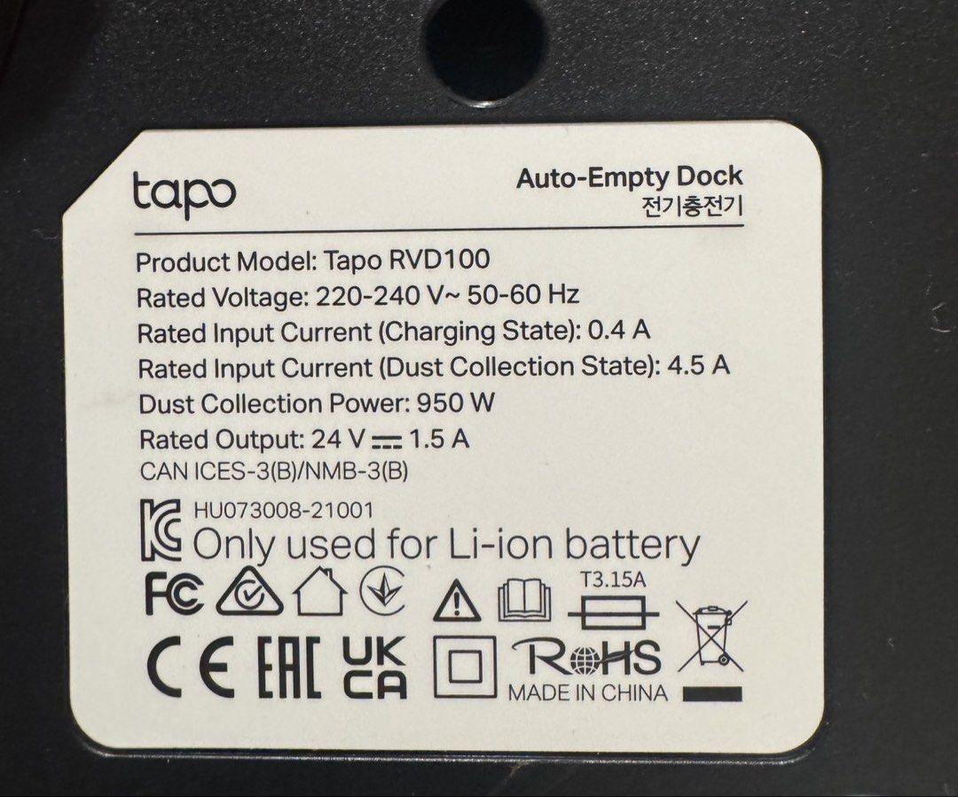 Tapo Robot Vacuum with Auto-Empty Dock, TV & Home Appliances, Vacuum ...