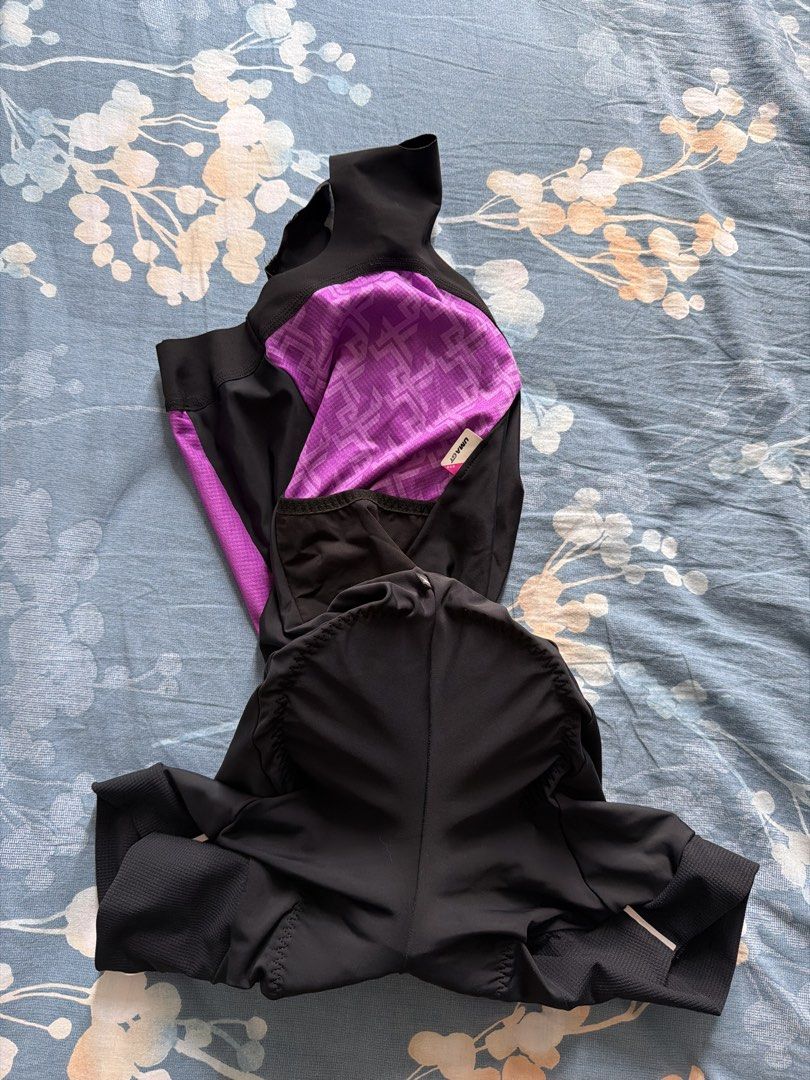 Women Assos Cycling / Triathlon / Duathlon Bib Shorts Purple Black ...