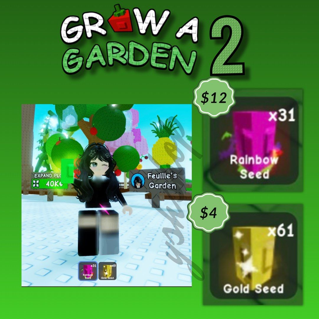 Grow A Garden 2 - Rainbow/Gold Seed ! CHEAP ‘, 預購 - Carousell