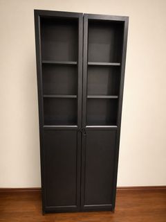 IKEA Billy Oxberg Bookcase with Doors Extension Unit White, Furniture ...