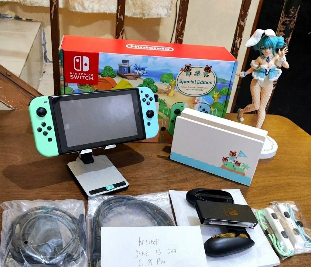 Nintendo Switch 1 v2 Animal Crossing Limited Edition JB 512GB C.I.B ...