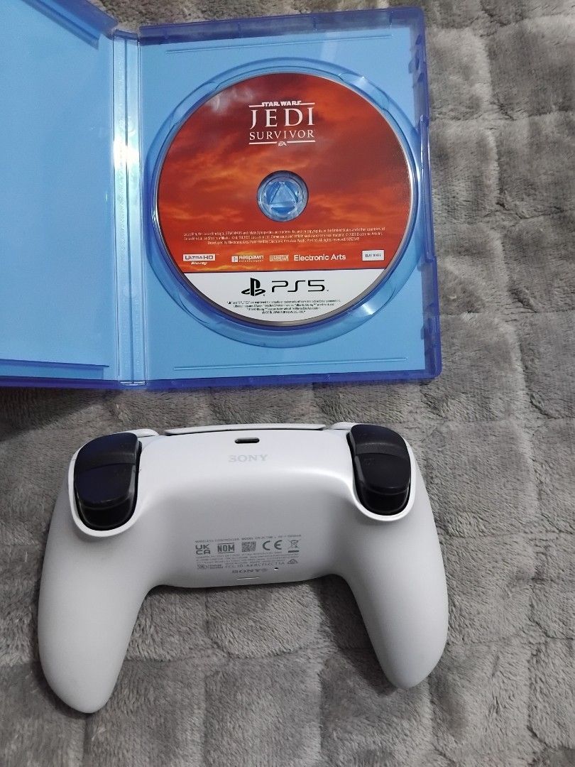 Ps5 Orig Controller white , PS5 game Star wars Jedi Survivor, Video ...
