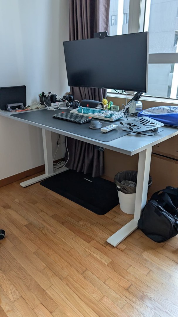 Adjustable Standing Desk - White Frame, Furniture & Home Living ...